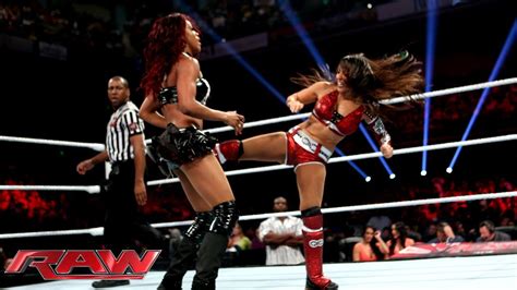 Kaitlyn And Layla Vs Alicia Fox And Aj Lee Raw July 8 2013 Youtube