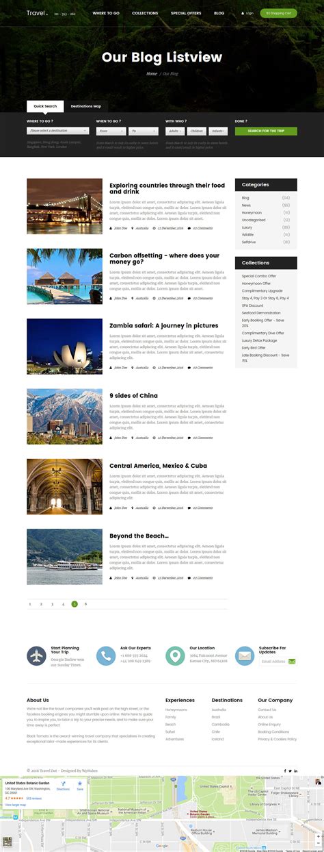 TravelDot Travel Tour Booking HTML Template By Wpnukes ThemeForest