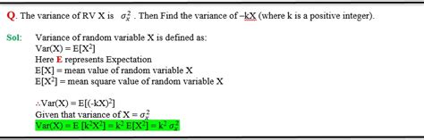 Variance Of Random Variable Probability Theory Engineerstutor