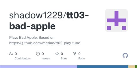 Github Shadow1229tt03 Bad Apple Plays Bad Apple Based On