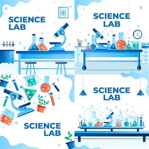 Premium Vector Science Lab Illustrations In Gradient Design