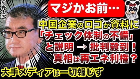 【再エネの闇】中国国営企業のロゴが政府資料に！河野太郎が原因か？内閣府tsの内容は「太陽光パネル」のことばかり！再エネ賦課金は最高値を更新！誰