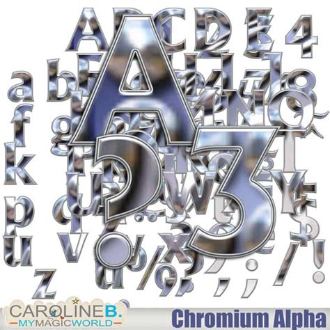 Chromium Alphabet Set Caroline B Design Digital Scrapbooking