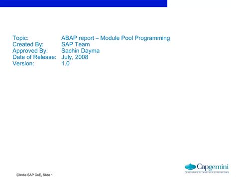 Ab1011 Module Pool Programming PPT