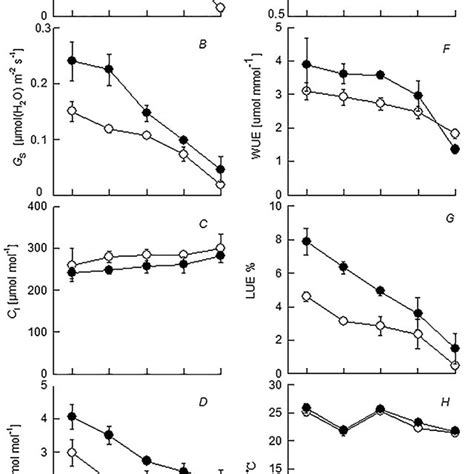 Photosynthetic Rates P N A Stomatal Conductance G S B