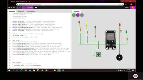 Ibc Lab 1 Wokwi Esp32 Traffic Light With Buzzer Youtube Crazy Lights Digital Output Arduino
