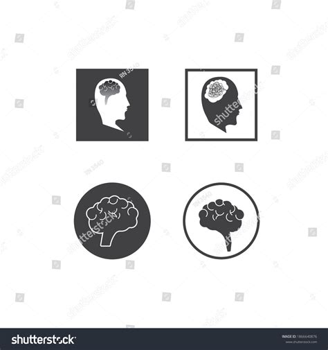 Brain Logo Vector Design Illustrationicon Template Stock Vector