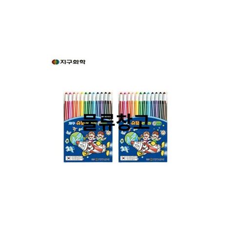 지구화학 슈퍼 색연필 샤프식 12색 2개 패키지 티몬