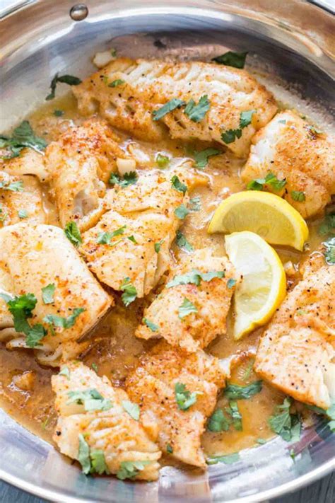 Buttered Cod Fish In Skillet Video Valentinas Corner