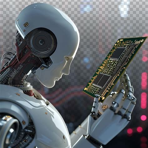 Quantum Robot Analyzing Ram Memory State Visualization Premium Ai