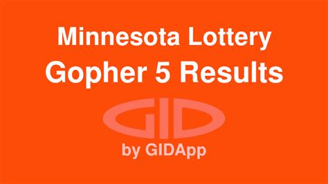 Gopher 5 Results For Monday December 1 2025