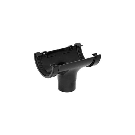 112mm Gutter Running Outlet Black