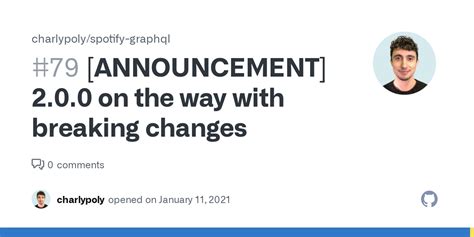 Announcement On The Way With Breaking Changes Issue