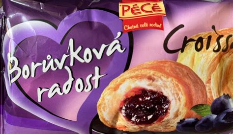 Croissant Borůvková Radost Pécé калорійність харчова цінність ⋙