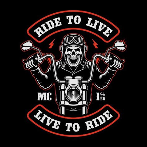 Skull Biker Patch Collection Royalty Free Vector Image