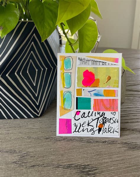 Original Mini Collage Art Tiny Art 4x3 Modern Collage Etsy