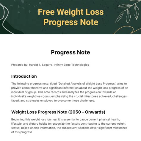 Free Progress Note Templates Editable And Printable