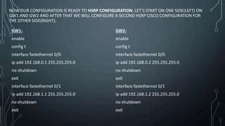 Hot Standby Router Protocol Hsrp Using PPTX