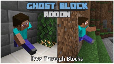 Ghost Block Addon 1 19 Mcpe Bedrock Pass Through Blocks Mod Mc