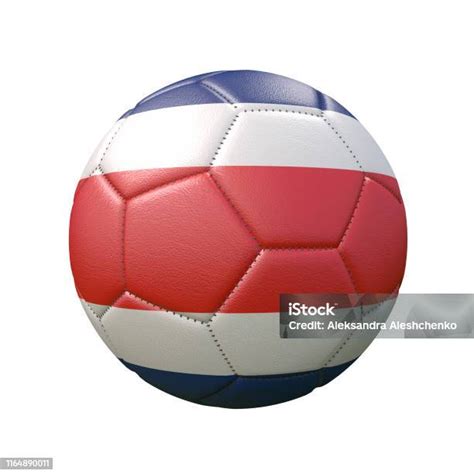 흰색 배경에 고립 된 국기 색상의 축구 공 코스타리카 0명에 대한 스톡 사진 및 기타 이미지 0명 3차원 형태 경쟁