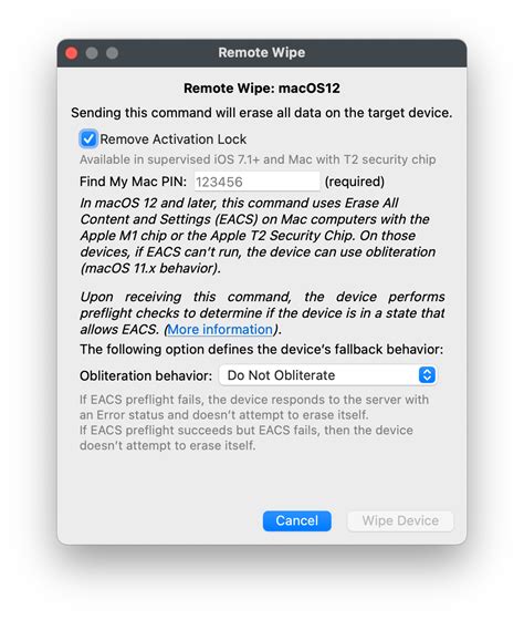 Wipe Device For MacOS FileWave KB