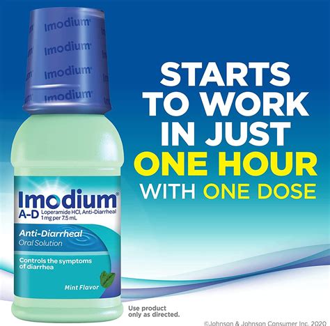Imodium A D Liquid Anti Diarrheal Medicine Mint Flavor 8 Fl Oz