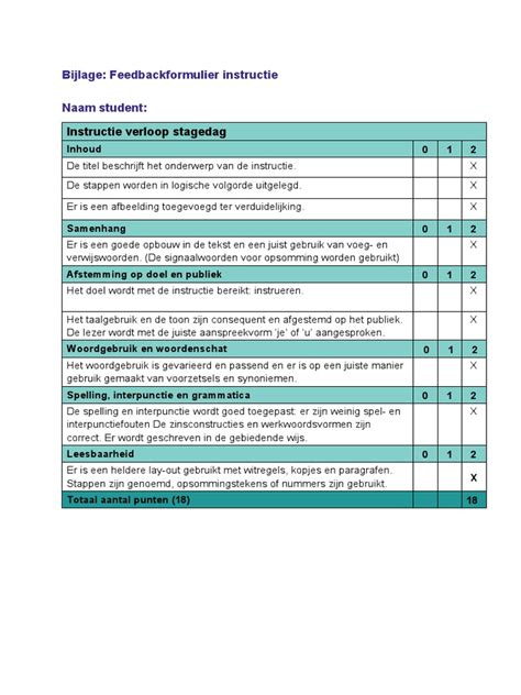 3f Feedbackformulier Instructie Van Gijs Knoors Pdf