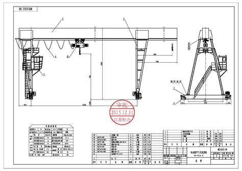 16t电动葫芦门式起重机autocad 2004模型图纸下载 懒石网