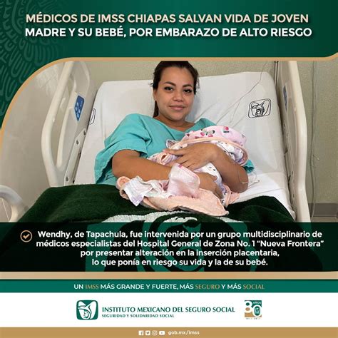 IMSS on Twitter Médicos de IMSSchiapas salvan vida de joven madre y su bebé por embarazo de