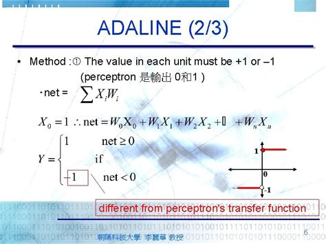 Artificial Neural Network Adaline Madaline Outline Adaline Madaline
