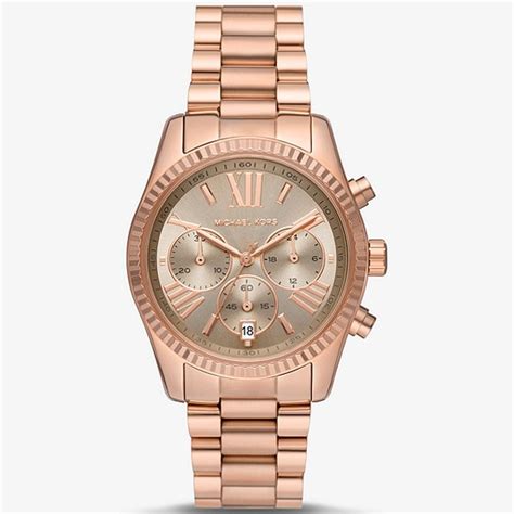 Michael Kors Lexington Woman Watch Rose Gold Sunlab Malta