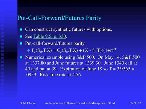 Ppt Chapter 9 Principles Of Pricing Forwards Futures And Options