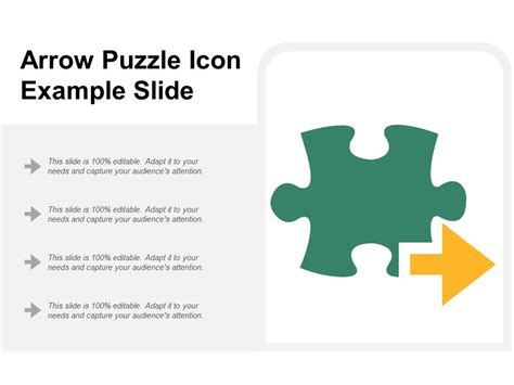 Arrow Puzzle Icon Example Slide Ppt Powerpoint Presentation Icon Introduction