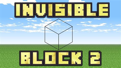 Minecraft Pe How To Get Invisible Blocks With Commands Youtube