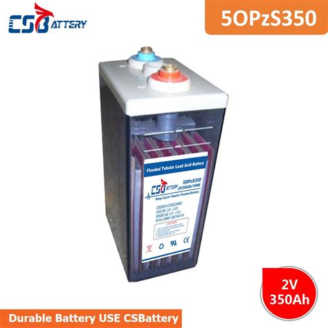 Csbattery 2V350ah Flooded Deep Cycle Tubular VRLA OPzS Battery For