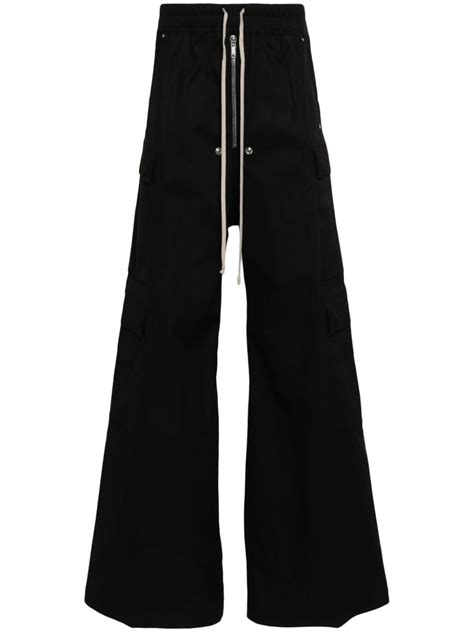 Rick Owens Cargobelas Low Waist Wide Leg Trousers Farfetch