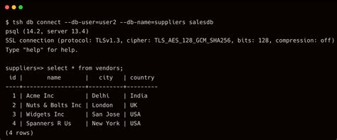 security auditing amazon rds database activity with teleport