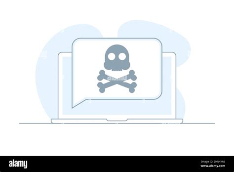 Alert Notification Warning Important Message On A Laptop Screen Vector Design Illustration