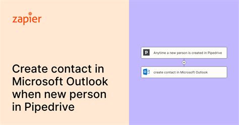 Anytime A New Person Is Created In Pipedrive Create Contact In