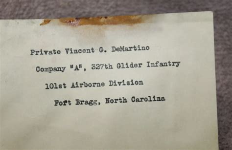 Original Ww2 Era Letter Typed By Member Of The 101st Airborne Division