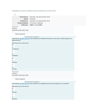 Parcial 2 de probabilidad y estadística bueno Área personal Mis