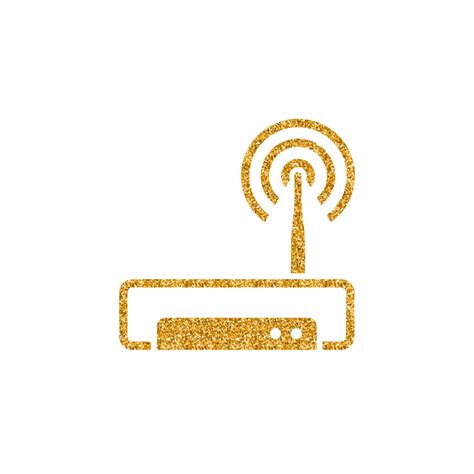 Premium Vector Router Icon Gold Glitter Texture Vector Illustration