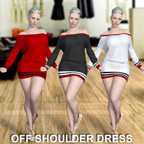 Dforce Off Shoulder Dress Daz Content By Matteoio