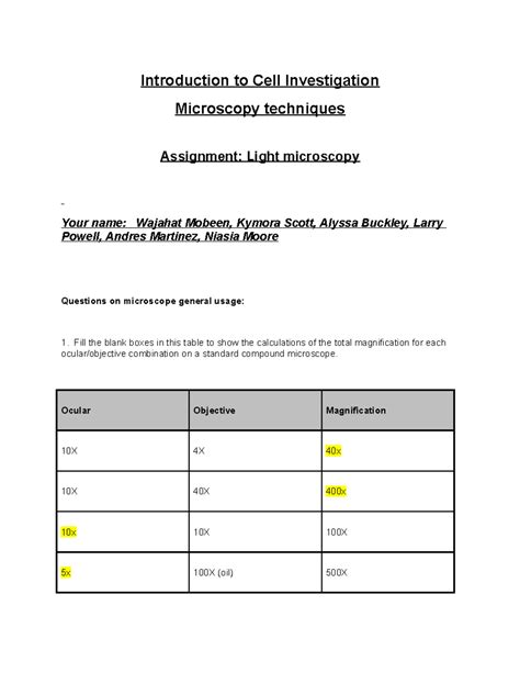 Introduction To Cell Investigation Introduction To Cell Investigation Microscopy Techniques