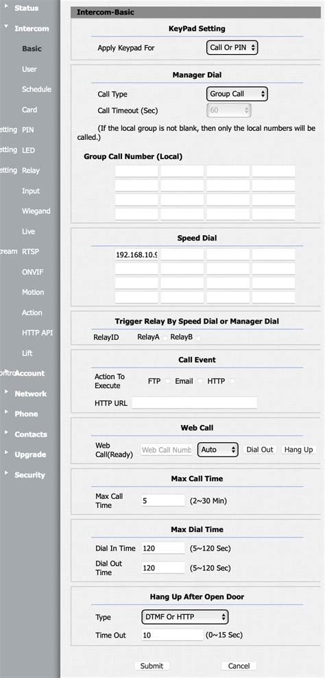 Door Intercom Akuvox R20k On Ethernet Configuration Home