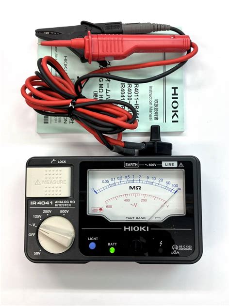 【目立った傷や汚れなし】中古美品 Hioki ヒオキ 日置電機 絶縁抵抗計 4レンジ アナログメグオームハイテスタ Ir4041 専用ケース