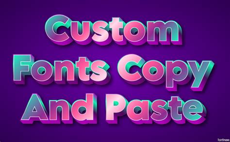 Custom Fonts Copy And Paste Text Effect and Logo Design Font