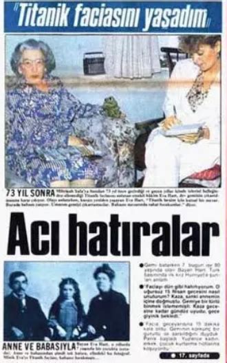 1500 Kişiye Mezar Olan Titanik Faciasından Kurtulan Kadın Anlatıyor