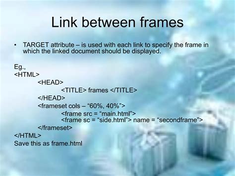 Computer Language Html Frames Ppsx Web Design And Html Internet