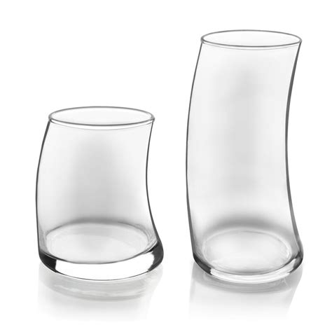 Libbey Swerve 16 Piece Tumbler And Rocks Glass Set And Reviews Wayfair
